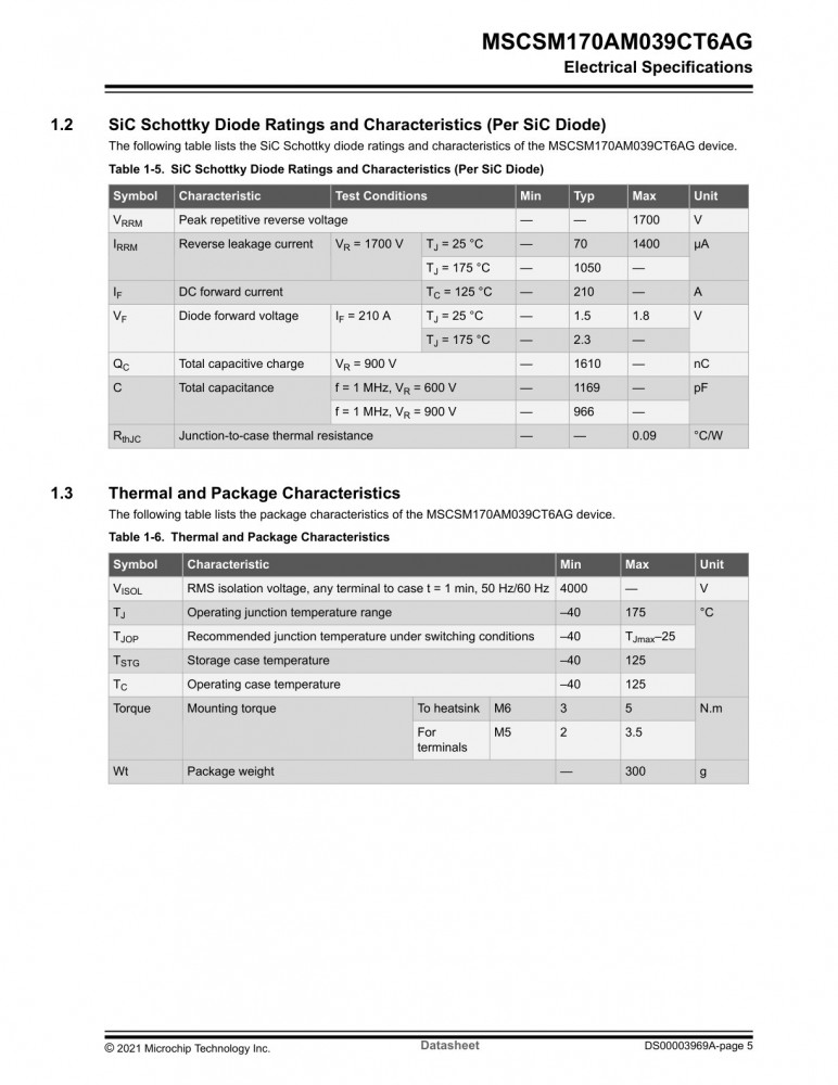 MSCSM170AM039CT6AG datasheet page 5