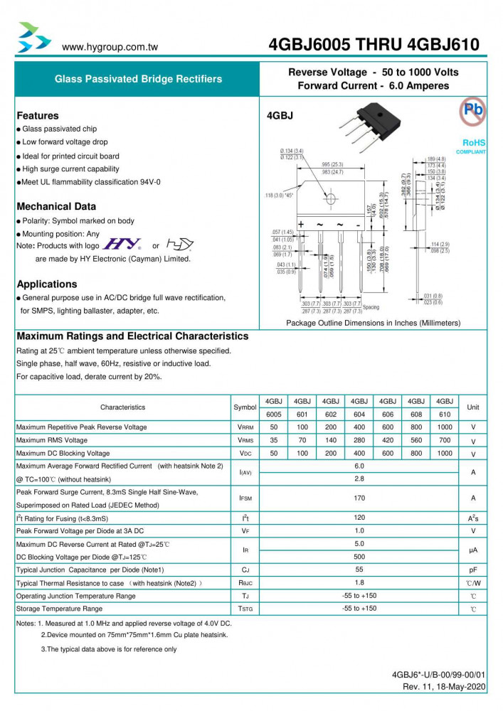 4GBJ610 datasheet page 1