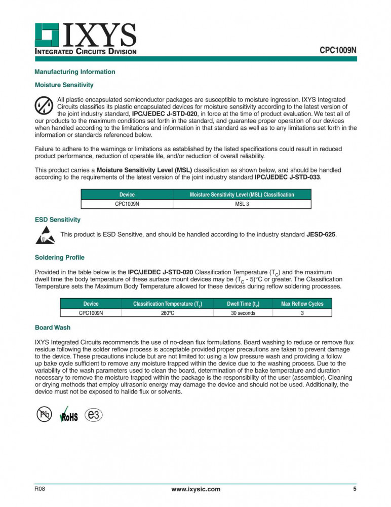 CPC1009N datasheet page 5