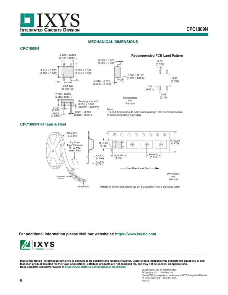 CPC1009N datasheet page 6