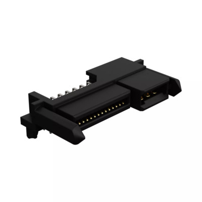 EXTreme LPHPower Receptacle Header, Right-Angle, 2 Power Contacts, 28 Signal Contacts, Select Gold (Au) Plating, for 1.57mm Thick PC Board, with Guide Posts and Press-fit Plastic Pegs for sale