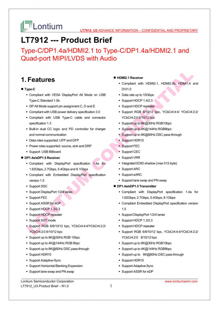 LT7912 document preview, page 1