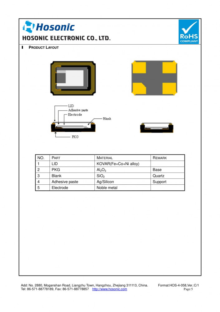 HOSONIC E1SB20E000007E specification page 5