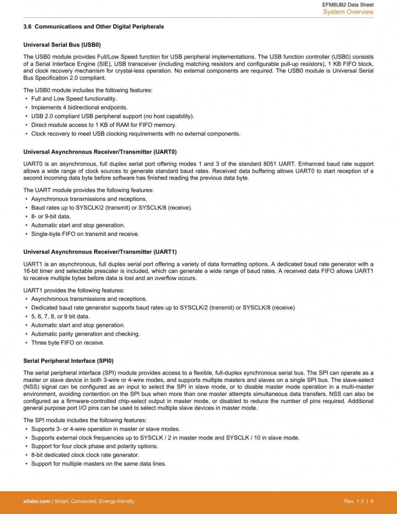 EFM8UB2 datasheet page 7