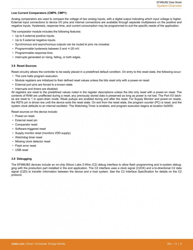 EFM8UB2 datasheet page 9