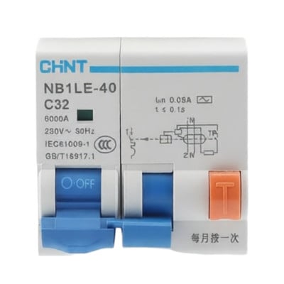 CHINT NB1LE-40 2P C32 30mA Miniature Residual Current Circuit Breaker