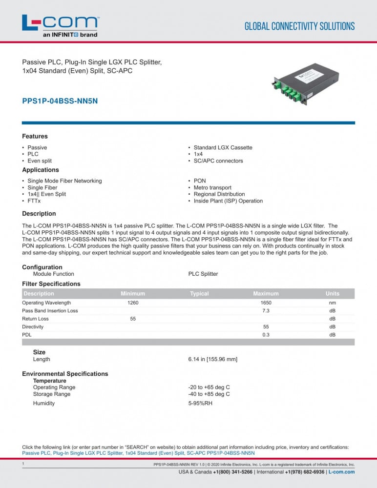 PPS1P-04BSS-NN5N product document page 1