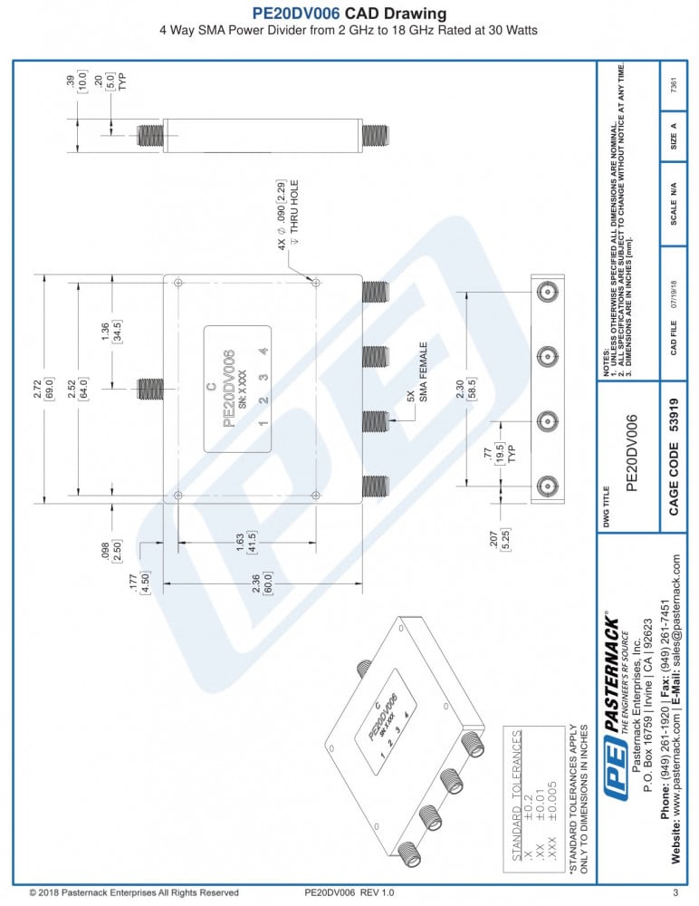 PE20DV006 technical document page 3