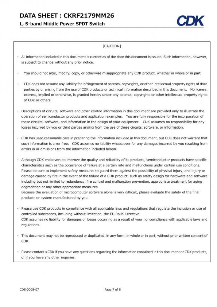 CKRF2179MM26-C4 datasheet page 7