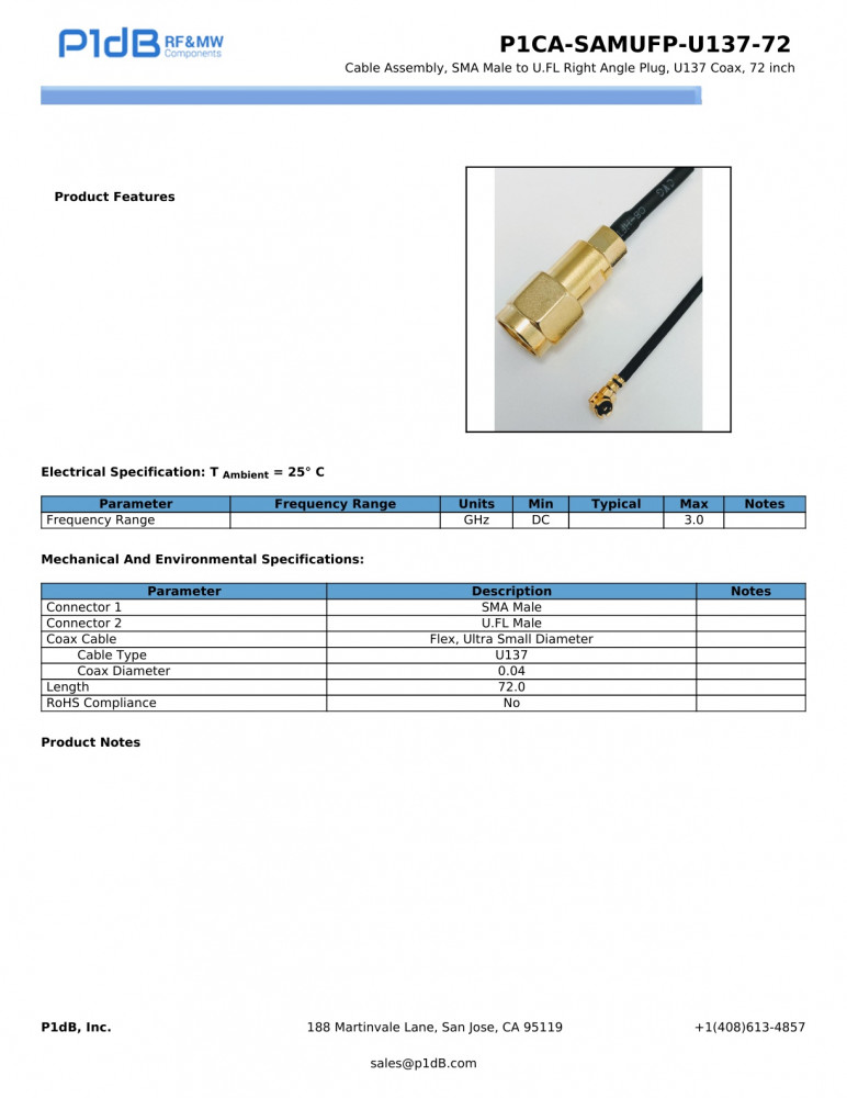 P1CA-SAMUFP-U137-72 product document preview