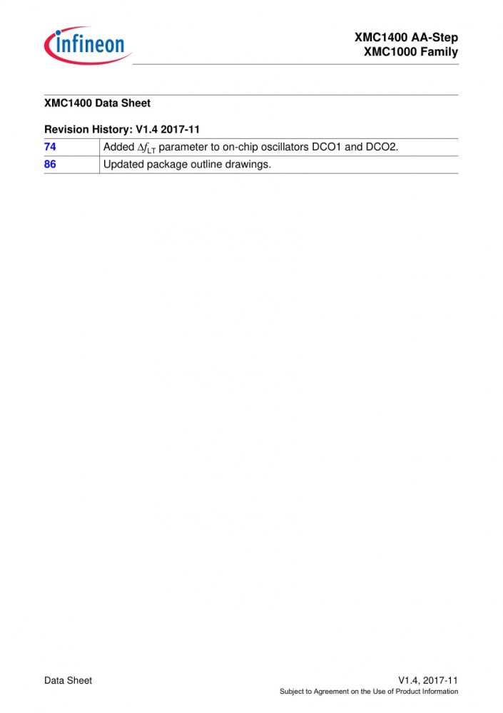 XMC1400 datasheet page 5