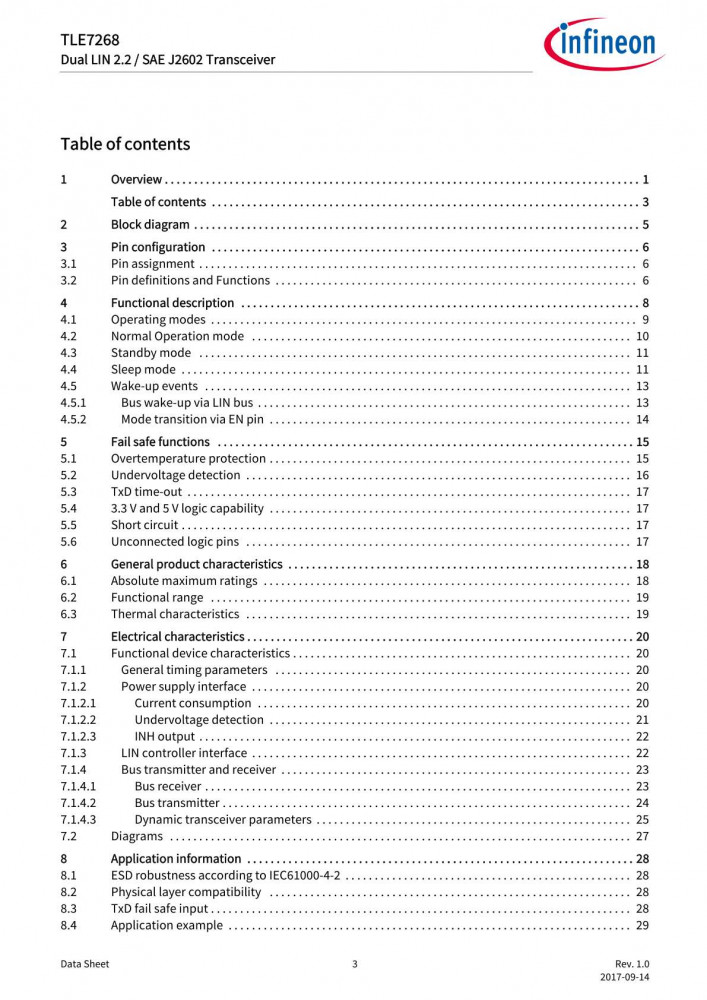 TLE7268 technical document page 3