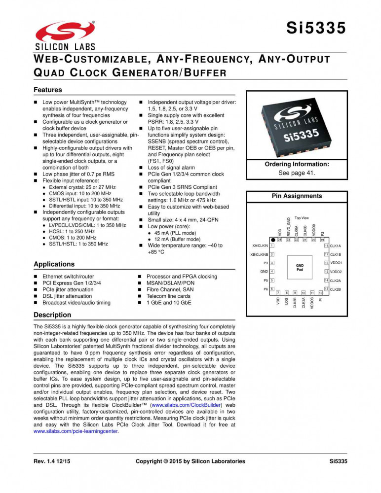 SI5335 document page 1