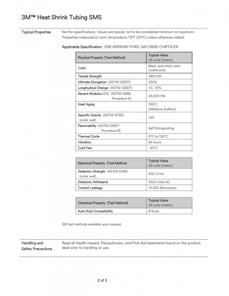 3M SMS datasheet page 2