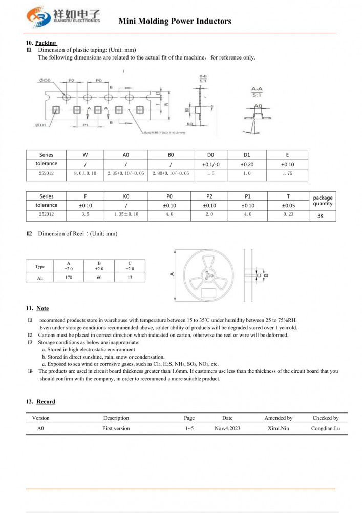 XRIM252012S100MBCA technical document page 6