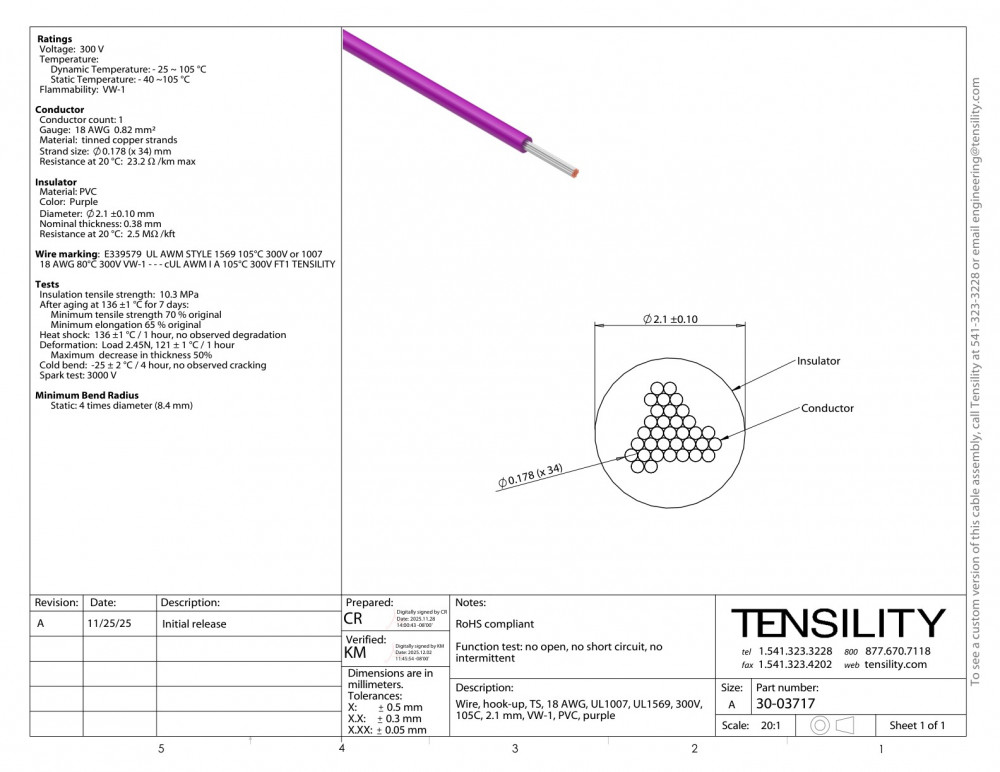 Tensility International 30-03717 product drawing preview
