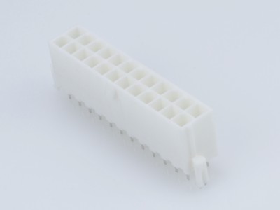 Mini-Fit Jr. Vertical Header, 4.20mm Pitch, Dual Row, 24 Circuits, with Snap-in Plastic Peg PCB Lock, Tin, Natural for sale