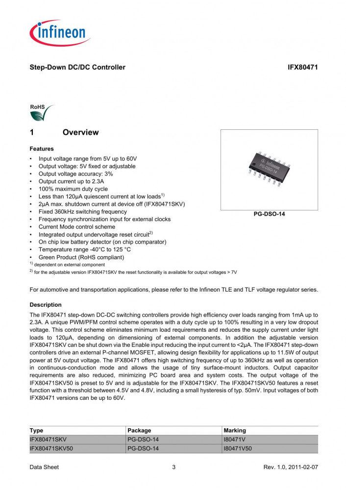 IFX80471 datasheet page 3