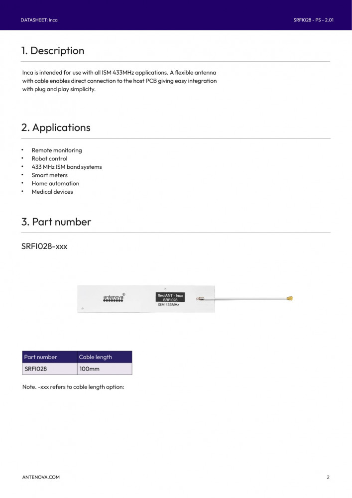 Inca datasheet page 2