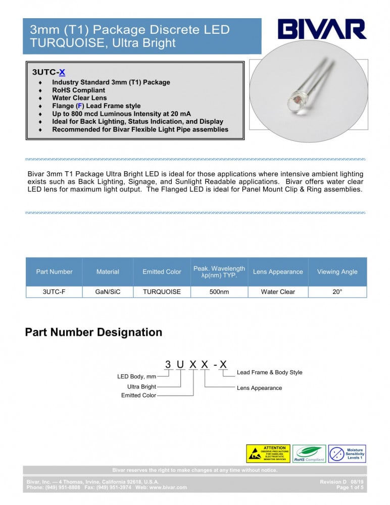 3UTC-F datasheet page 1