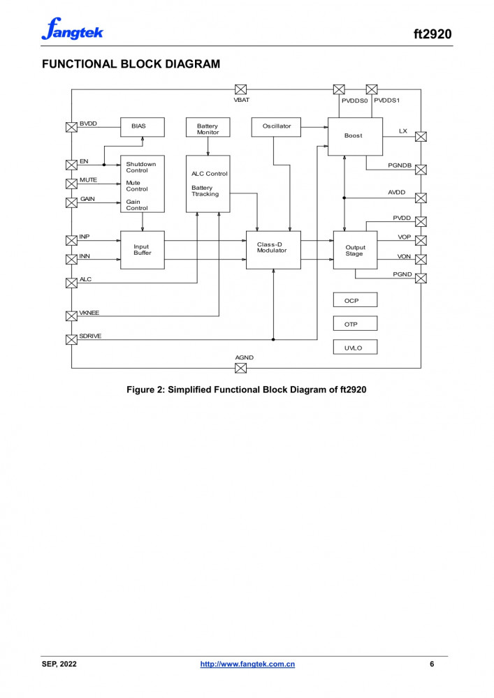 FT2920P datasheet page 6