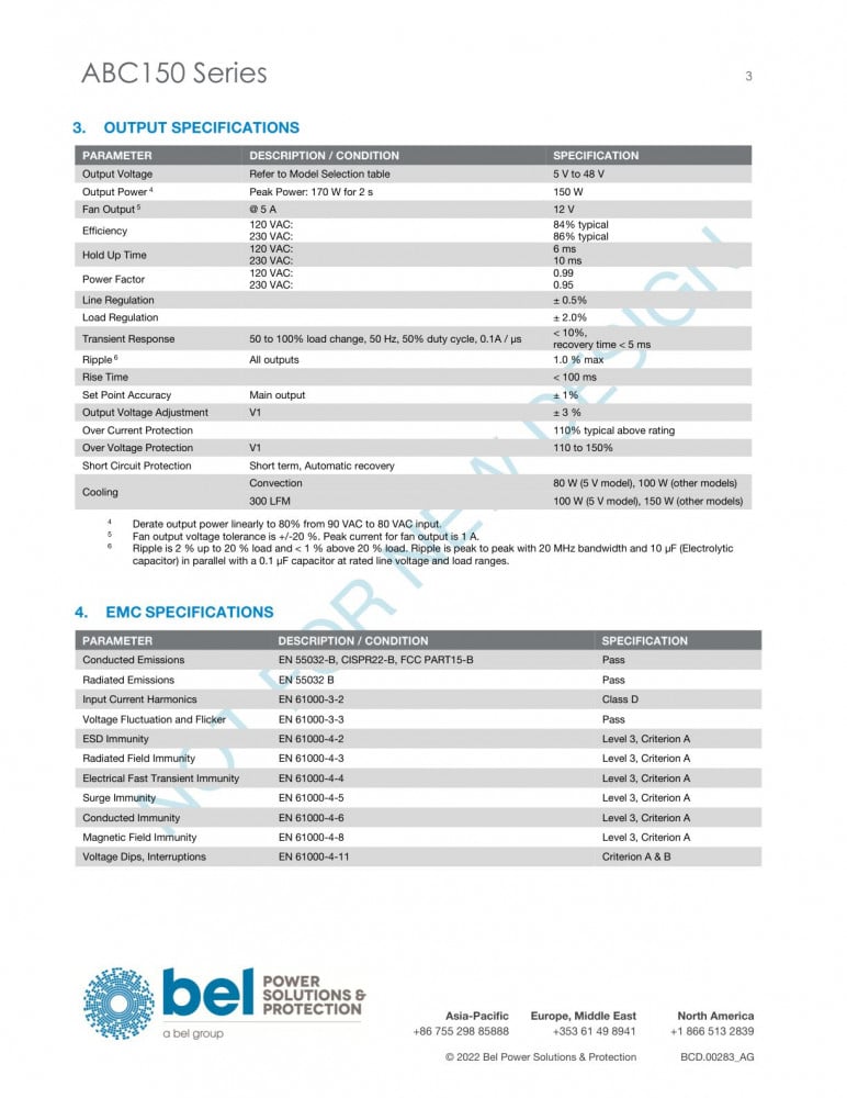 ABC150 series datasheet page 3