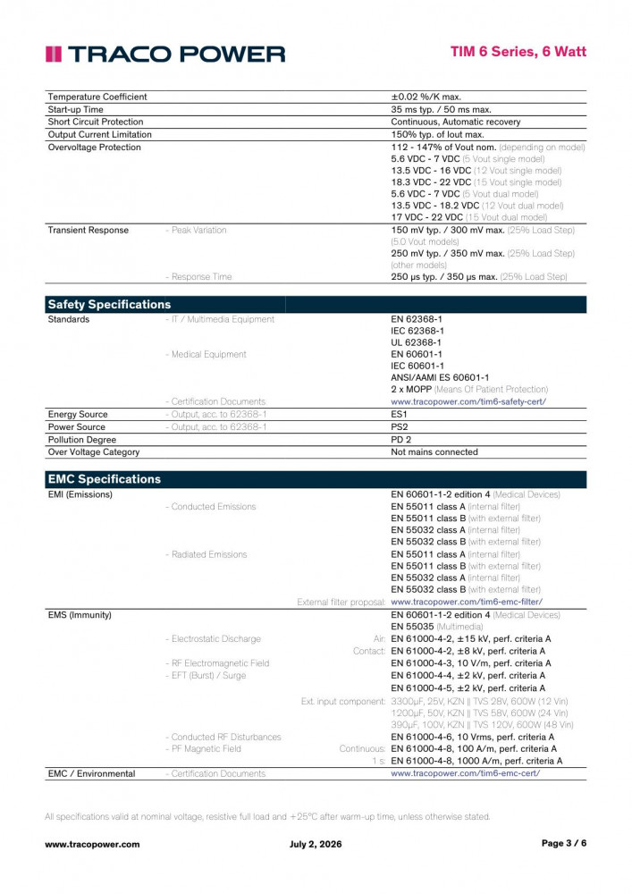 TIM 6 technical document preview, page 3