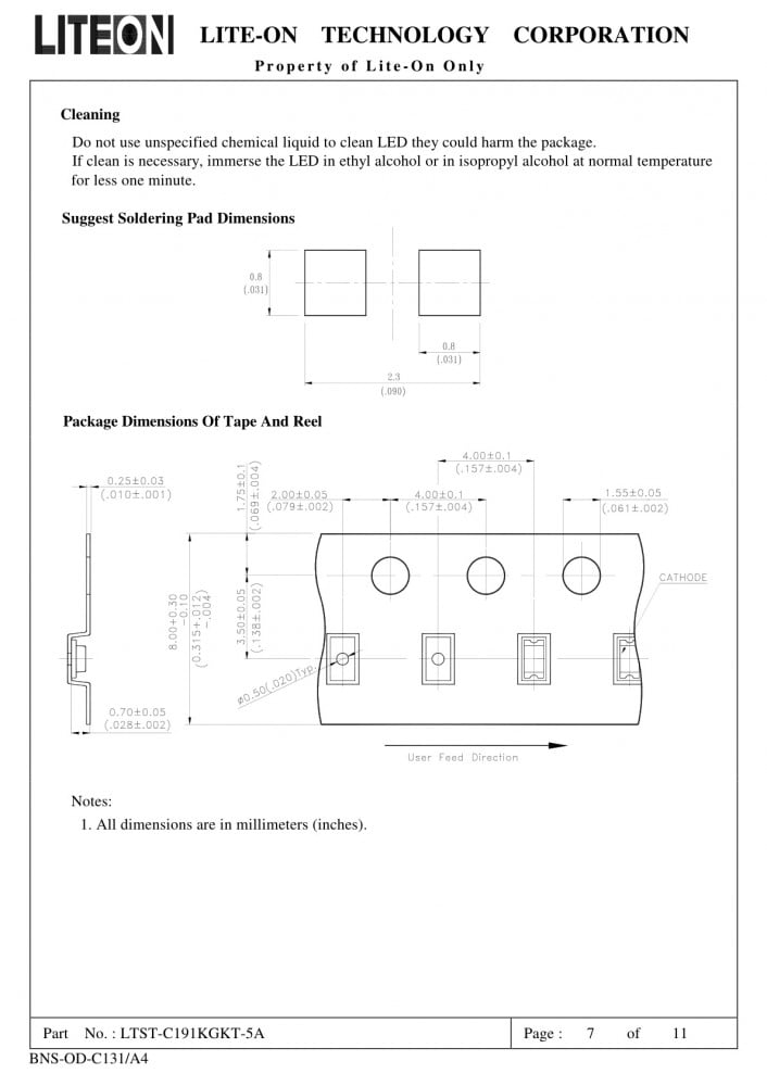 LTST-C191KGKT-5A datasheet page 8