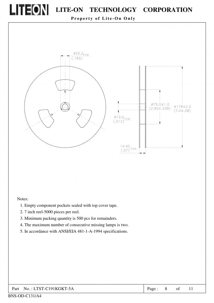 LTST-C191KGKT-5A datasheet page 9