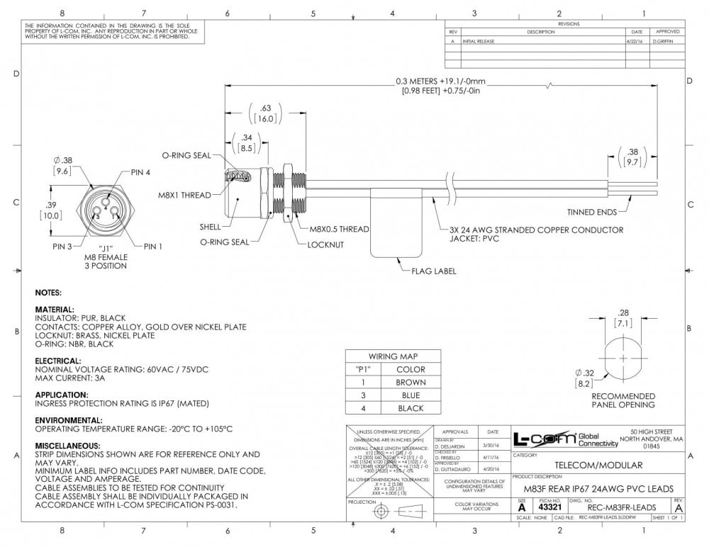 REC-M83FR-LEADS technical drawing