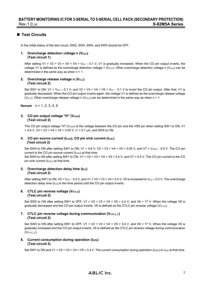 S-82M5A datasheet page 7
