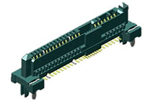 1.27mm Signal Pitch, 0.80mm Signal Pitch, 1.27mm Power Pitch SAS-3/PCIe-3 Receptacle, Vertical, Surface Mount, with Front Solder Tab, 8.15mm Height, 1.00mm Peg Length, 1.26mm Peg Diameter, 1.60mm PCB Thickness, 68 Circuits, with Cap, Embossed Tape and Ree