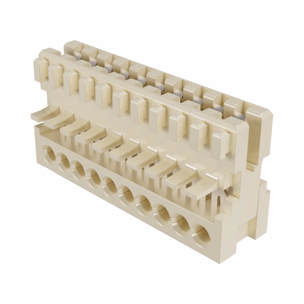 Appli-Mate RAST 2.5 Connector, 2.50mm Pitch, Female, 10 Circuits, Open Endwalls, Tin Plating for sale