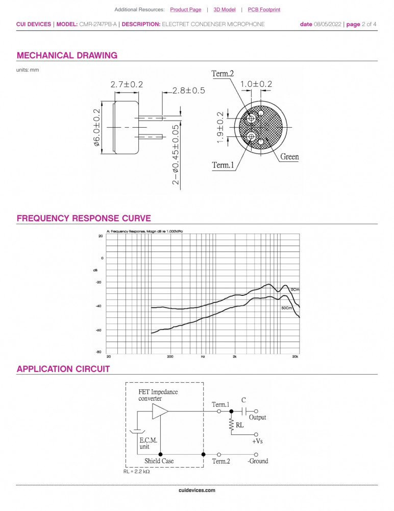CMR-2747PB-A datasheet page 2