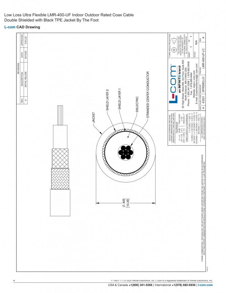 LMR-400-UF-LC technical document page 4