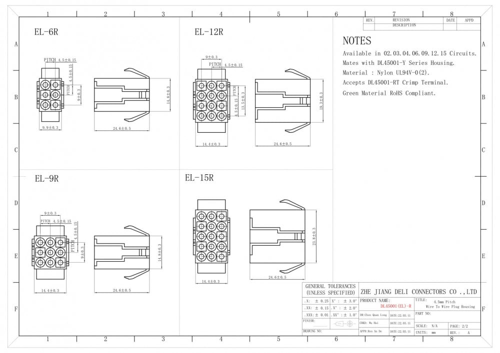 DLL DL45001 technical drawing page 4