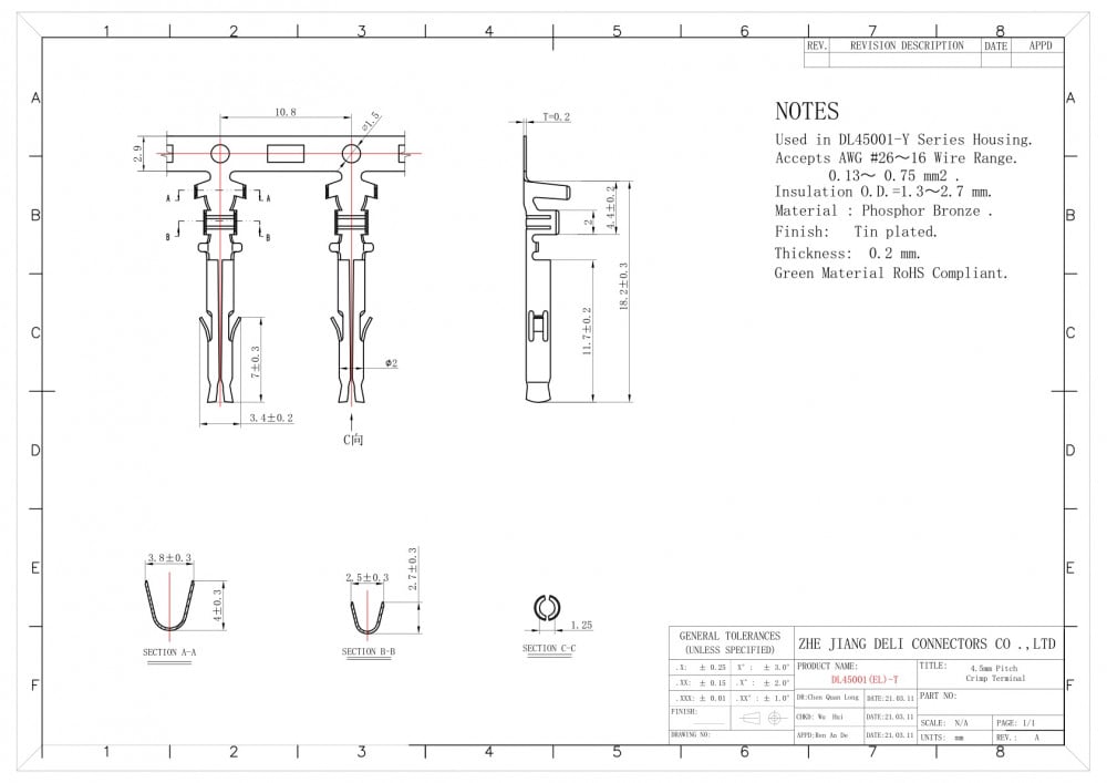 DLL DL45001 technical drawing page 6