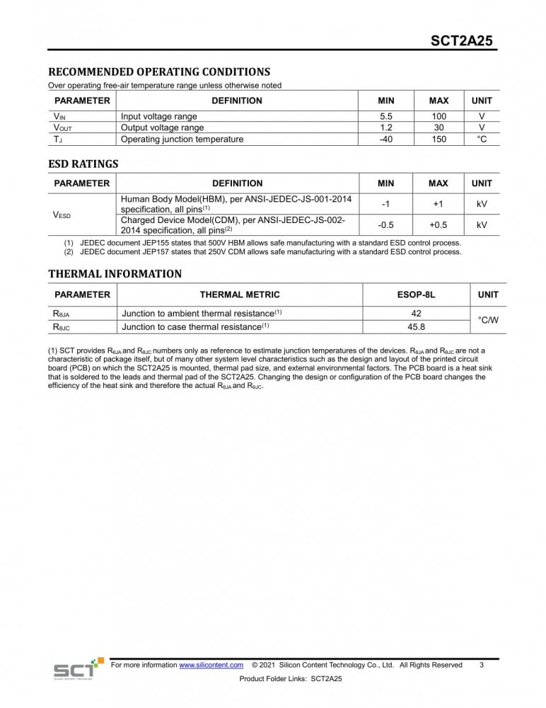 SCT2A25STER datasheet page 3