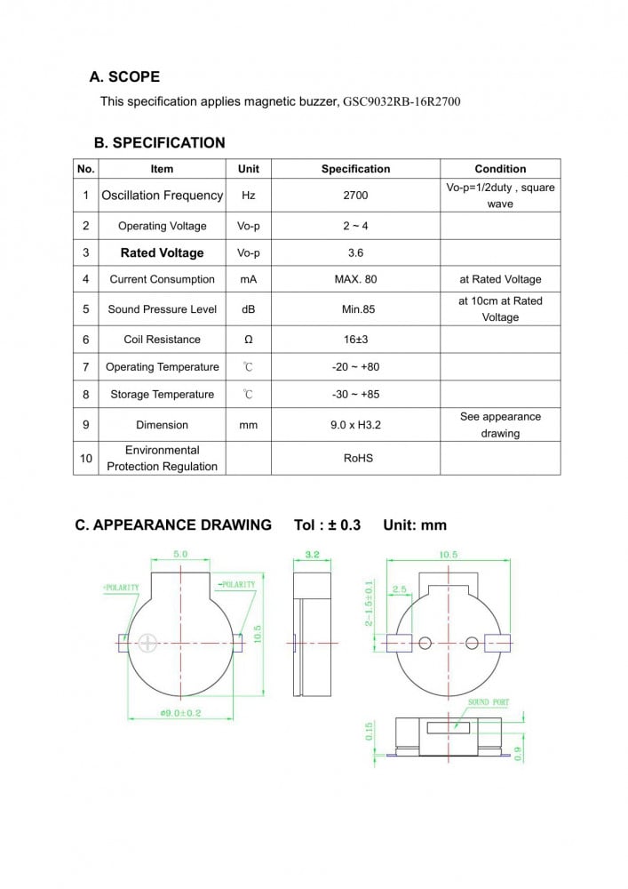 GSC9032RB-16R2700 specification page 2