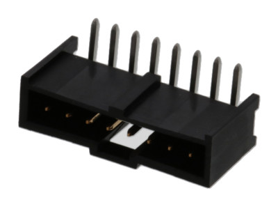 C-Grid III PCB Header, 2.54mm Pitch, Through Hole, Single Row, Right-Angle, Shrouded, 10 Circuits, 0.38µm Gold (Au) Plating