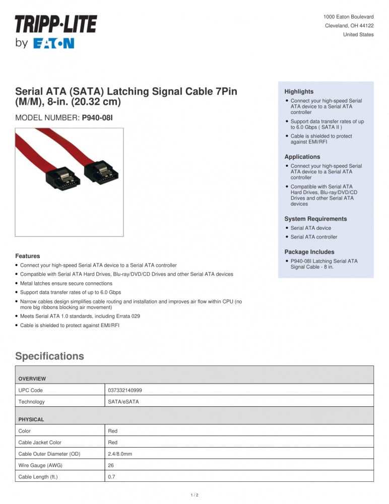 P940-08I technical document page 1