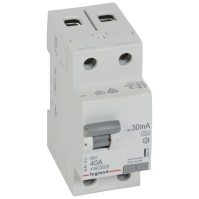 RCD RX³ 2P 230V~ 40A - 30mA Type A RCCB - DIN rail IP20 - IEC 61008-1 compliant for sale