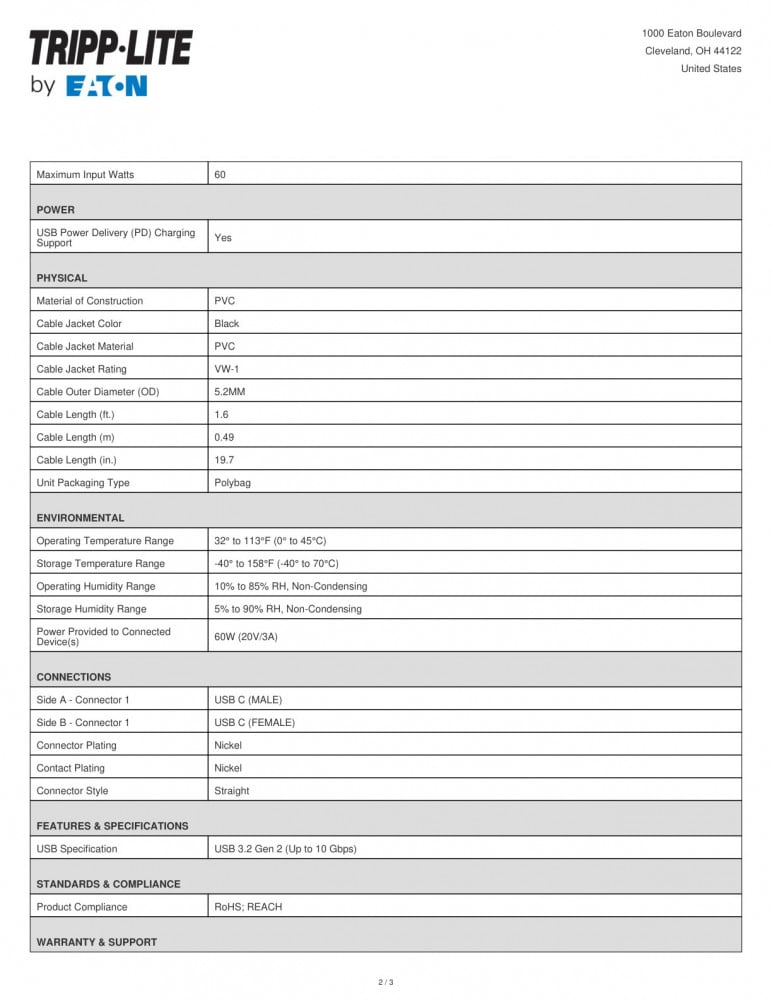 U421-20N-G2 technical document page 2