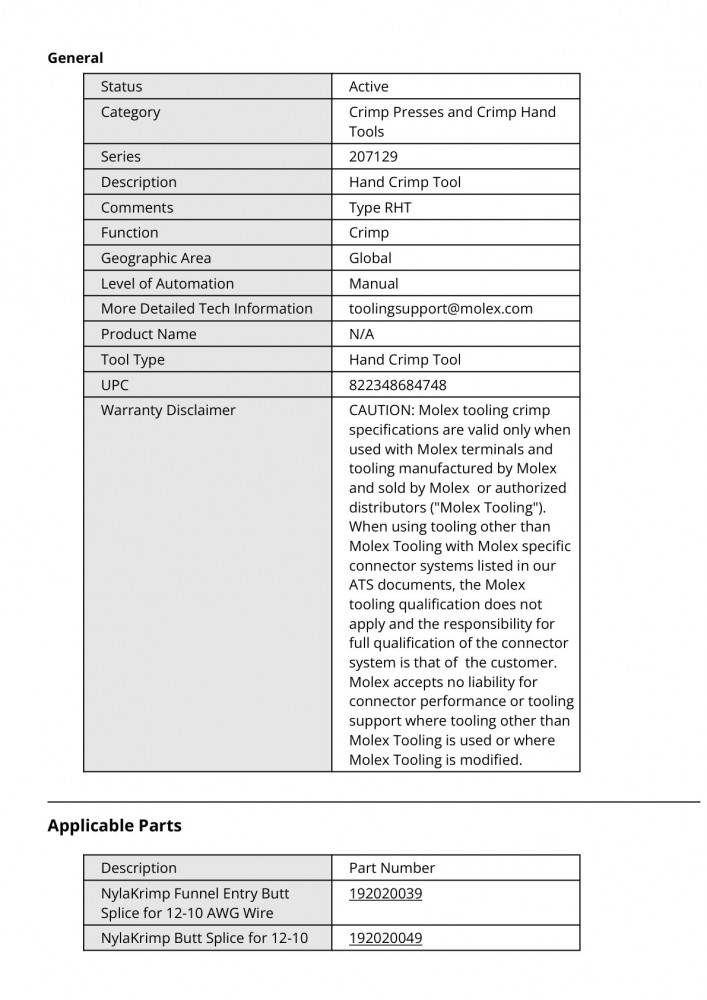 Technical document image 2 for MOLEX 640015000
