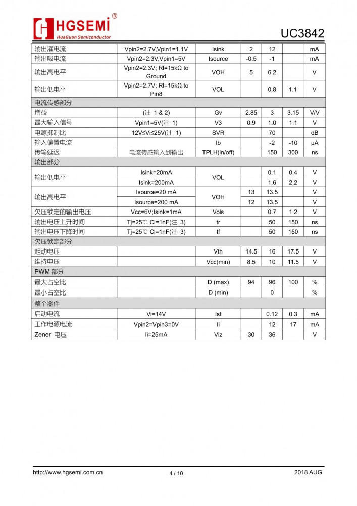 UC3842M/TR datasheet page 4