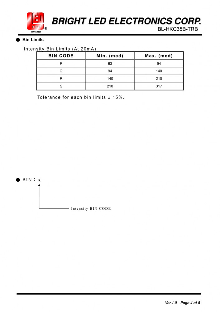 BL-HKC35B-TRB datasheet page 4