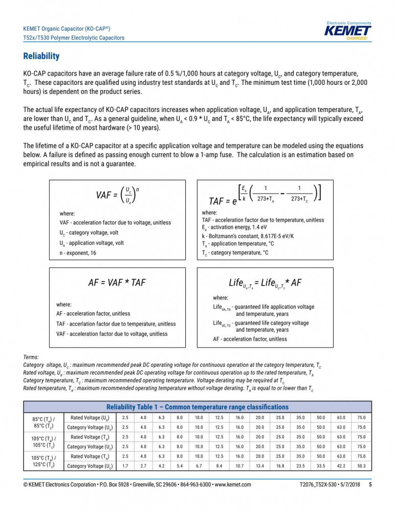 KEMET T520 KO-CAP datasheet page 5