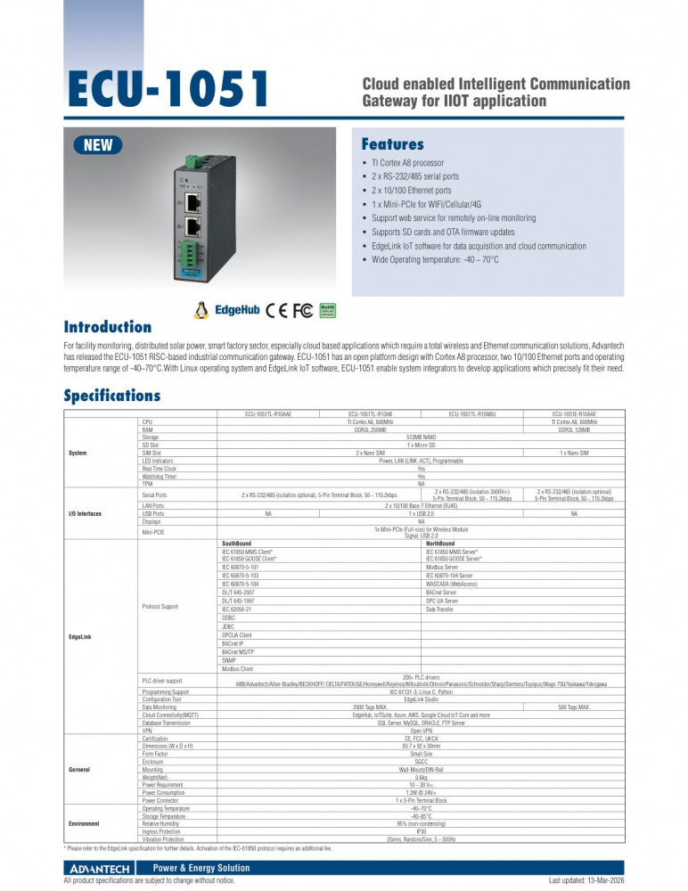 ECU-1051 technical document page 1