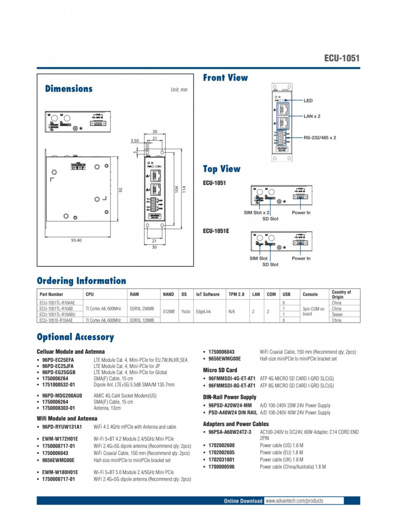 ECU-1051 technical document page 2