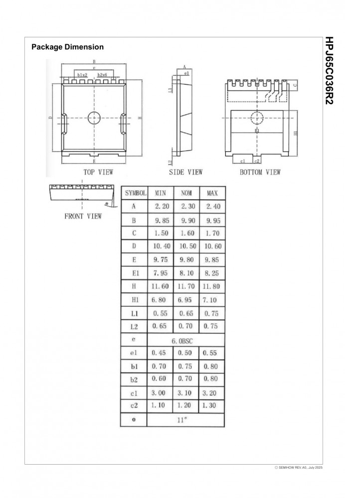 HPJ65C036R2 datasheet preview, page 6